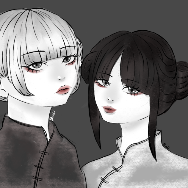 two girls - ibisPaint