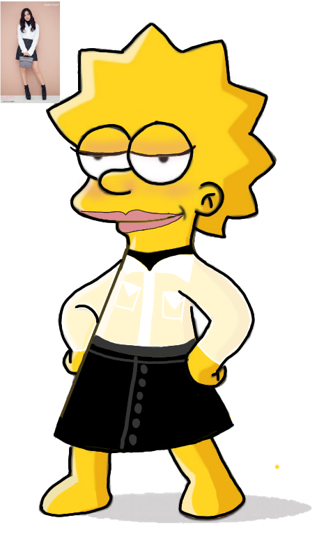 jisoo as a simpson character - ibisPaint
