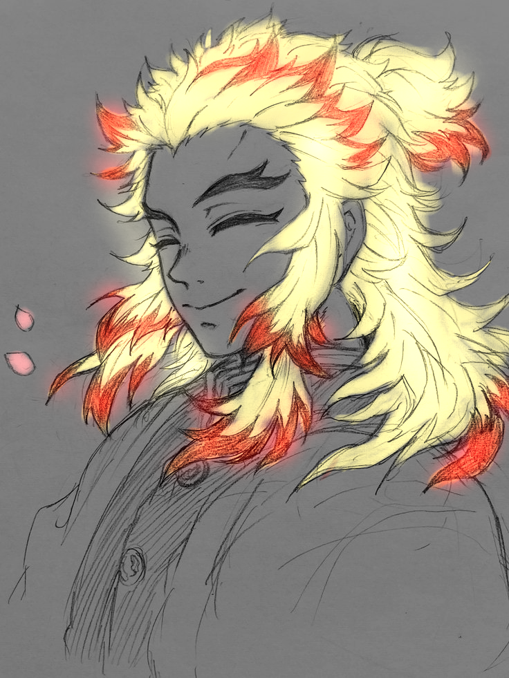 Rengoku Glow art - ibisPaint