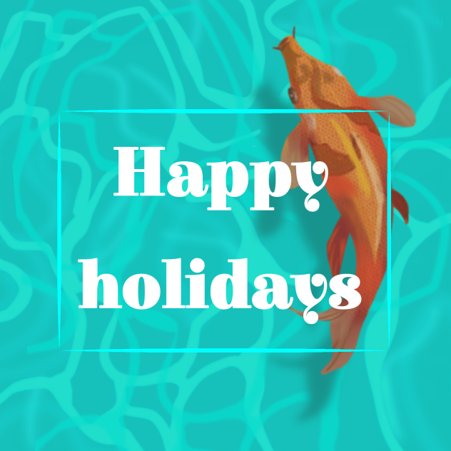 Happy holidays fish - ibisPaint