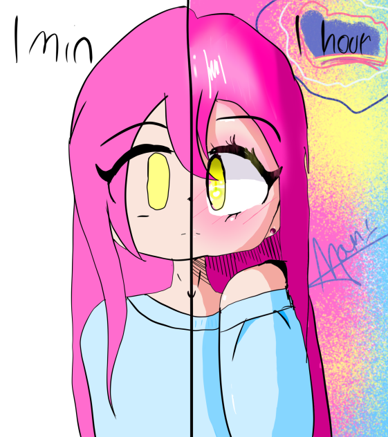 I min vs 1 hour challenge - ibisPaint