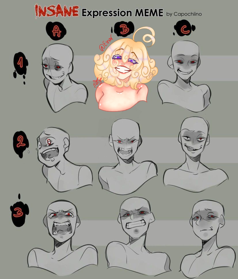 insane expression meme - ibisPaint