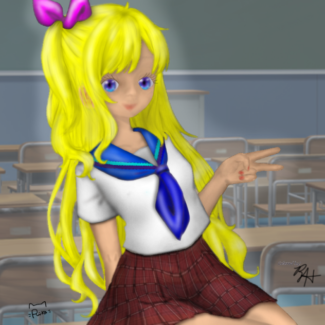 Rira🐱's 線画11-Colored by RAH - ibisPaint