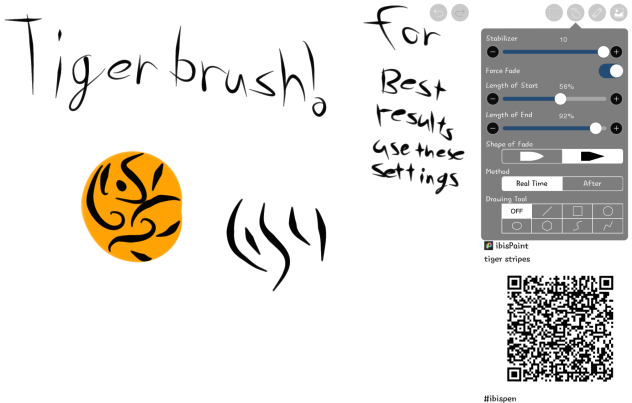 Tiger stripe brush - ibisPaint