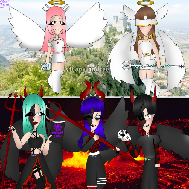 Krew as Angels and Demons - ibisPaint