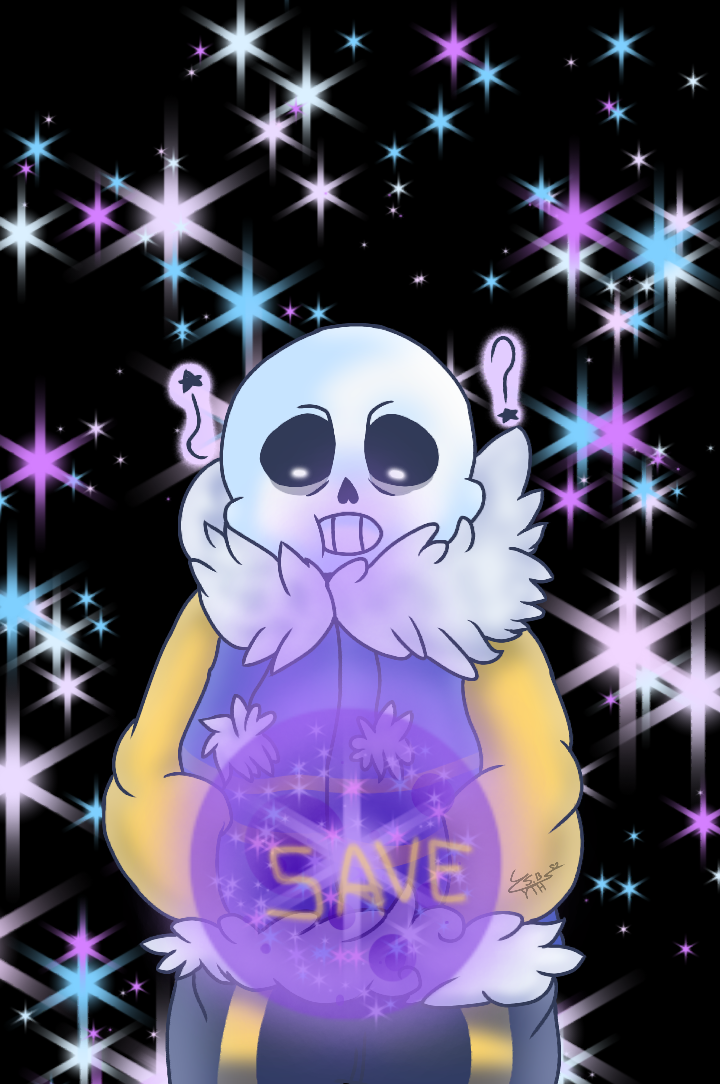 Outertale Sans and The SAVE - ibisPaint