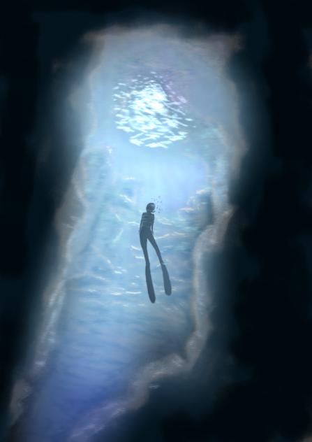 underwater cave - ibisPaint