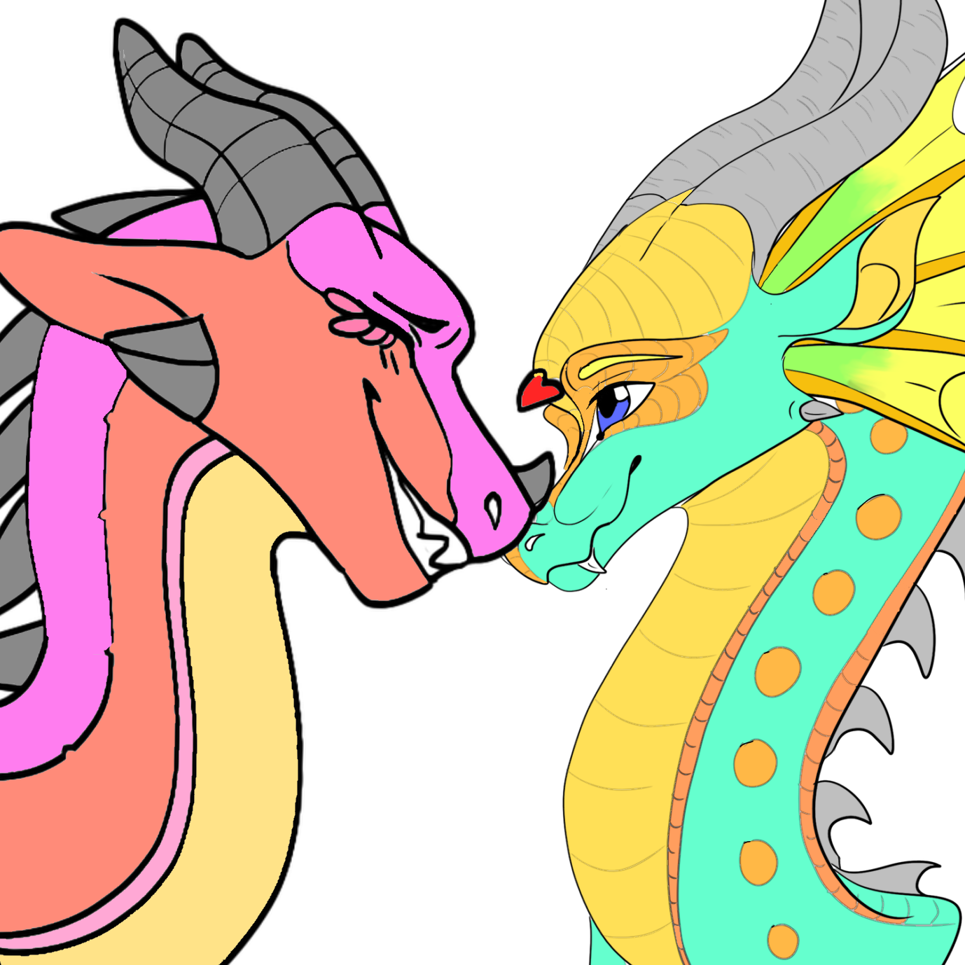 Two lovey dragons - ibisPaint