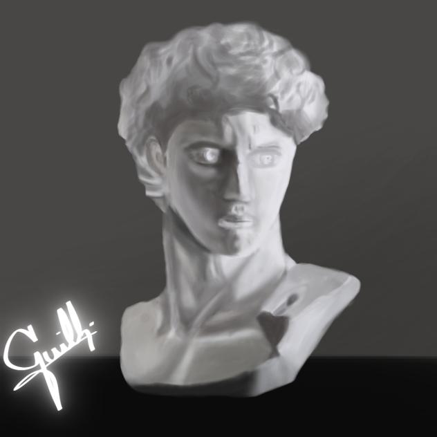 plaster statue of David - ibisPaint