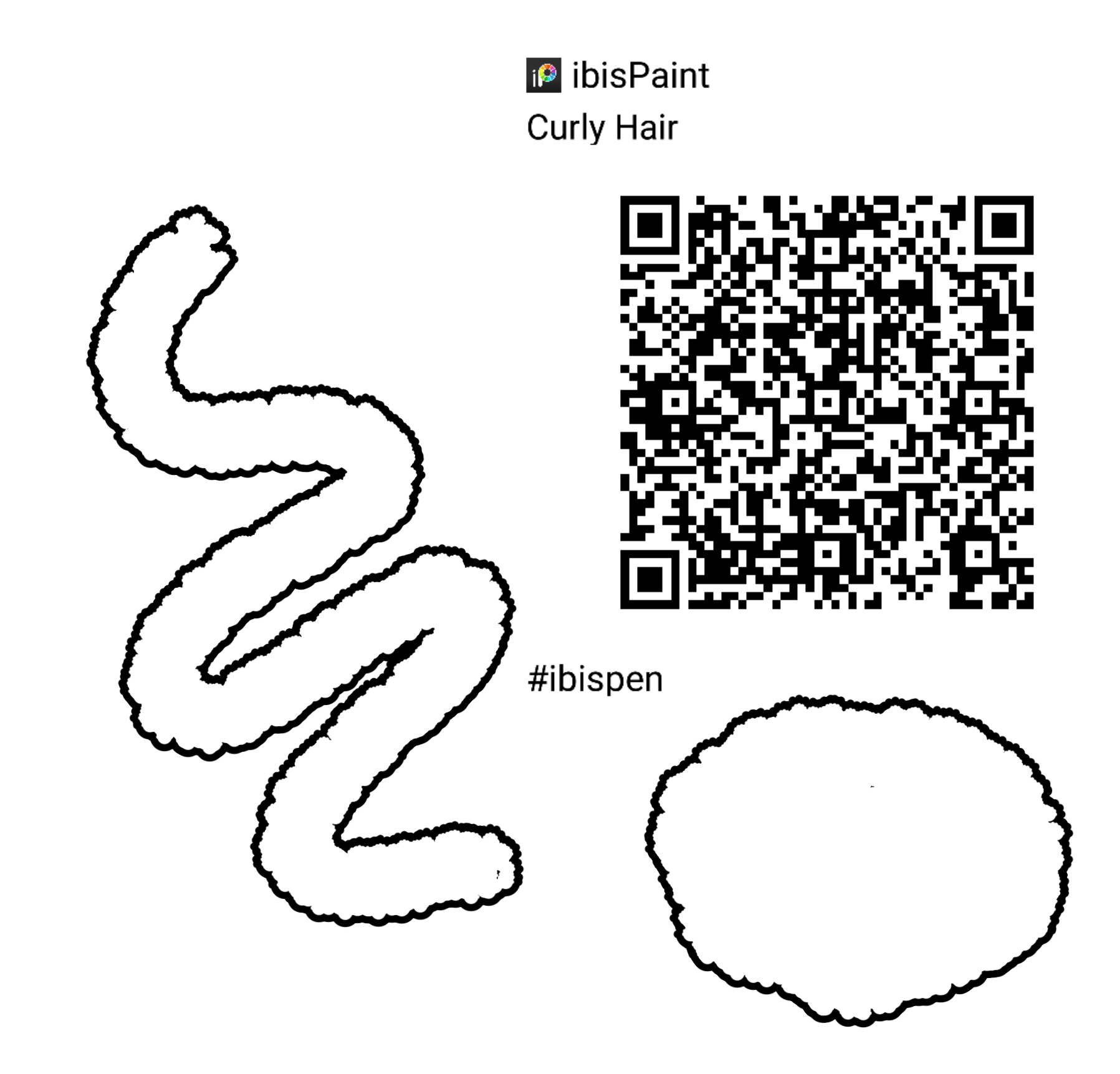 Curly hair brush - ibisPaint