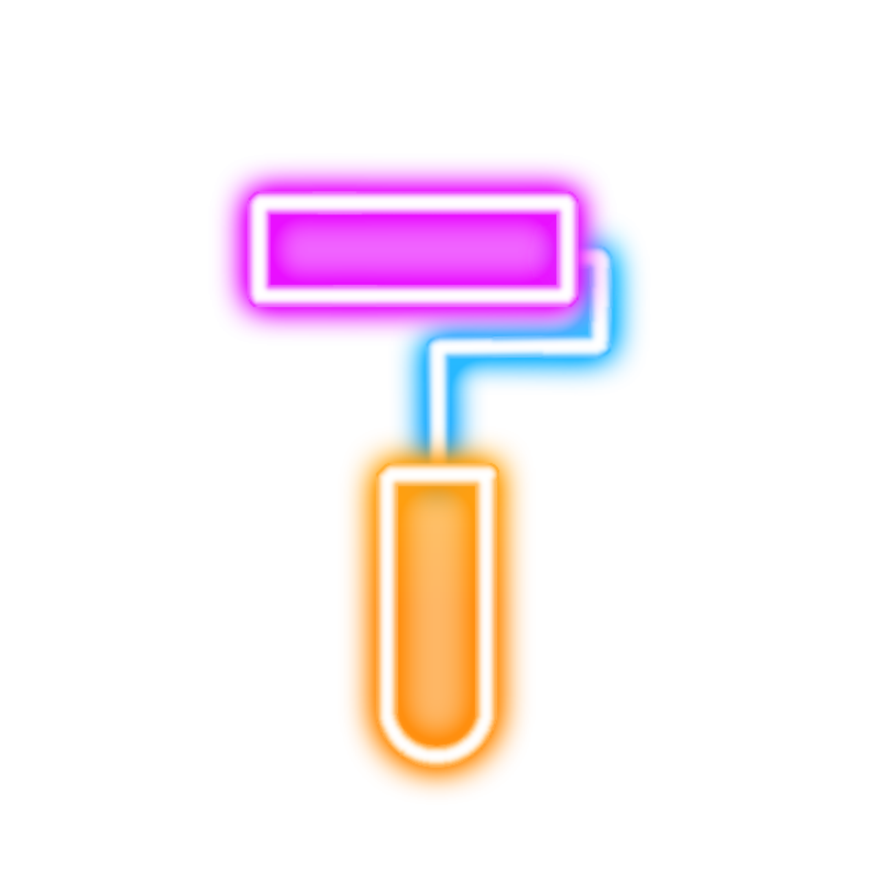 Paint roller neon sign2 - ibisPaint