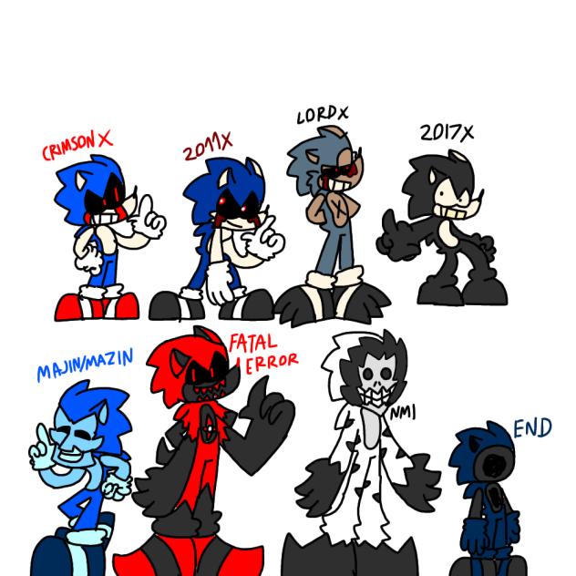 Sonic.EXEs (and Fatal Error) Stylized - ibisPaint