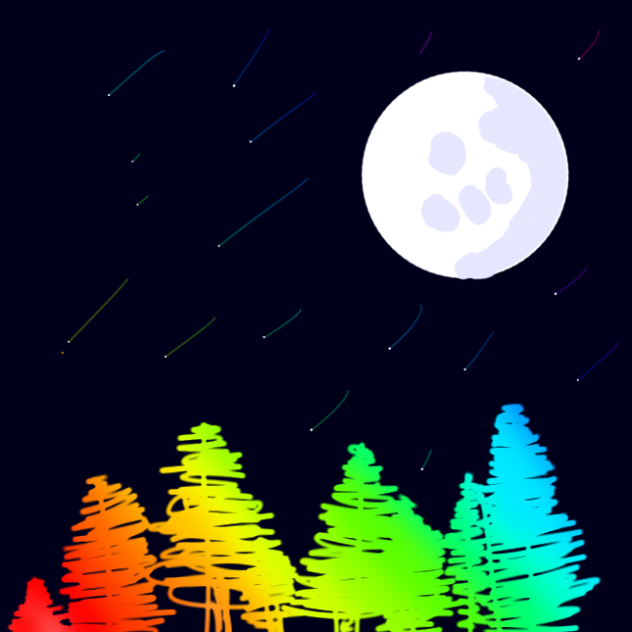 Rainbow night - ibisPaint