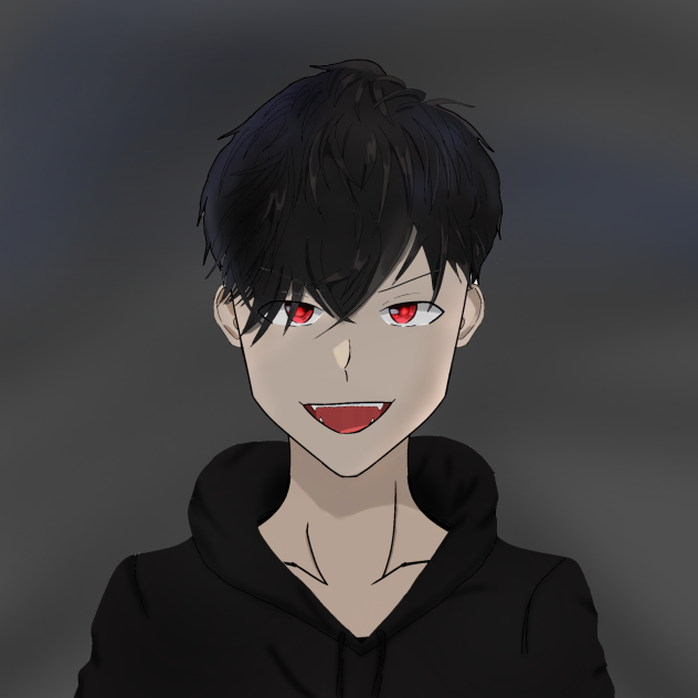 Vampire Boy with Red eyes - ibisPaint