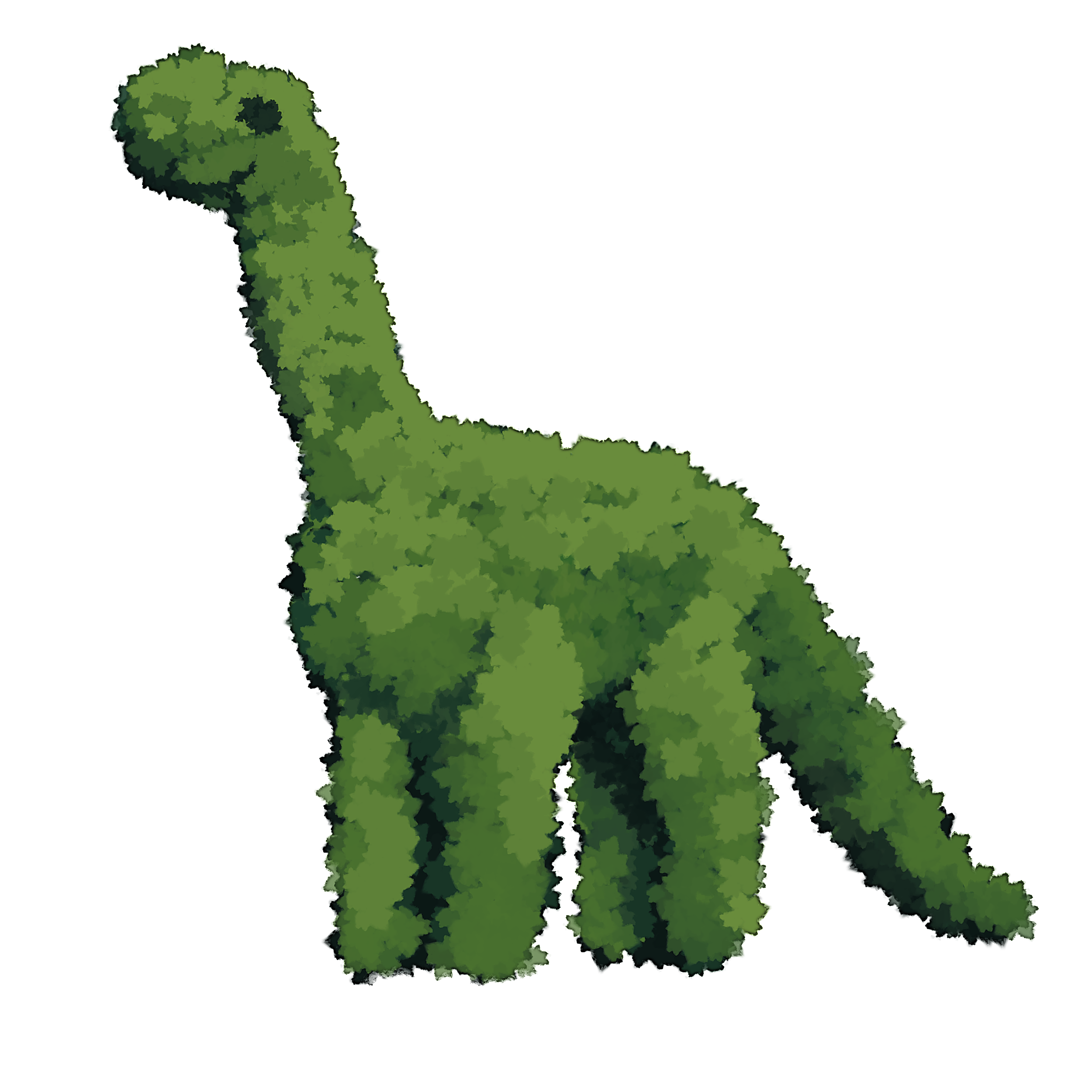dinosaur shaped bush - ibisPaint