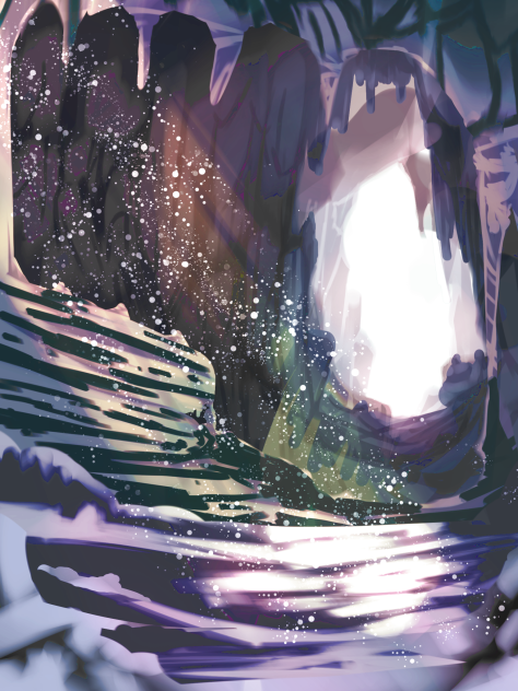 IBM1911 snow falls in a cave a - ibisPaint
