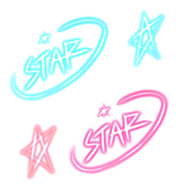 Star neon stamp Y2K - ibisPaint