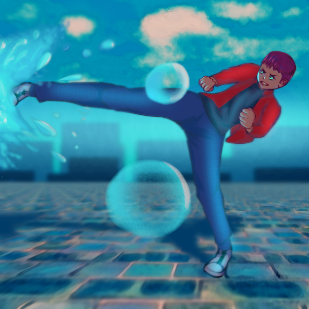 Kicking and Water - ibisPaint