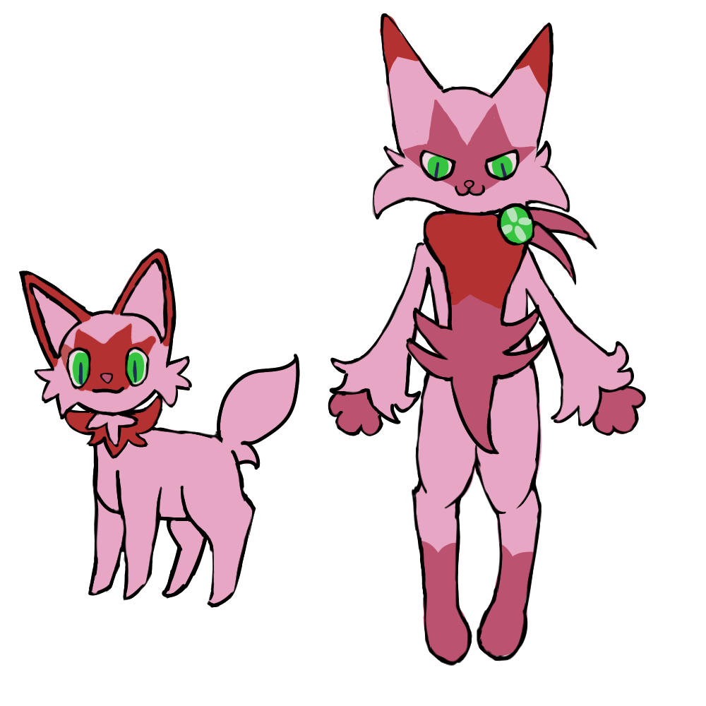 Sprigatito and Floragato Custom Shiny - ibisPaint
