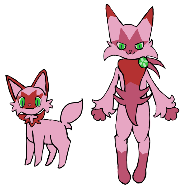 Sprigatito and Floragato Custom Shiny - ibisPaint