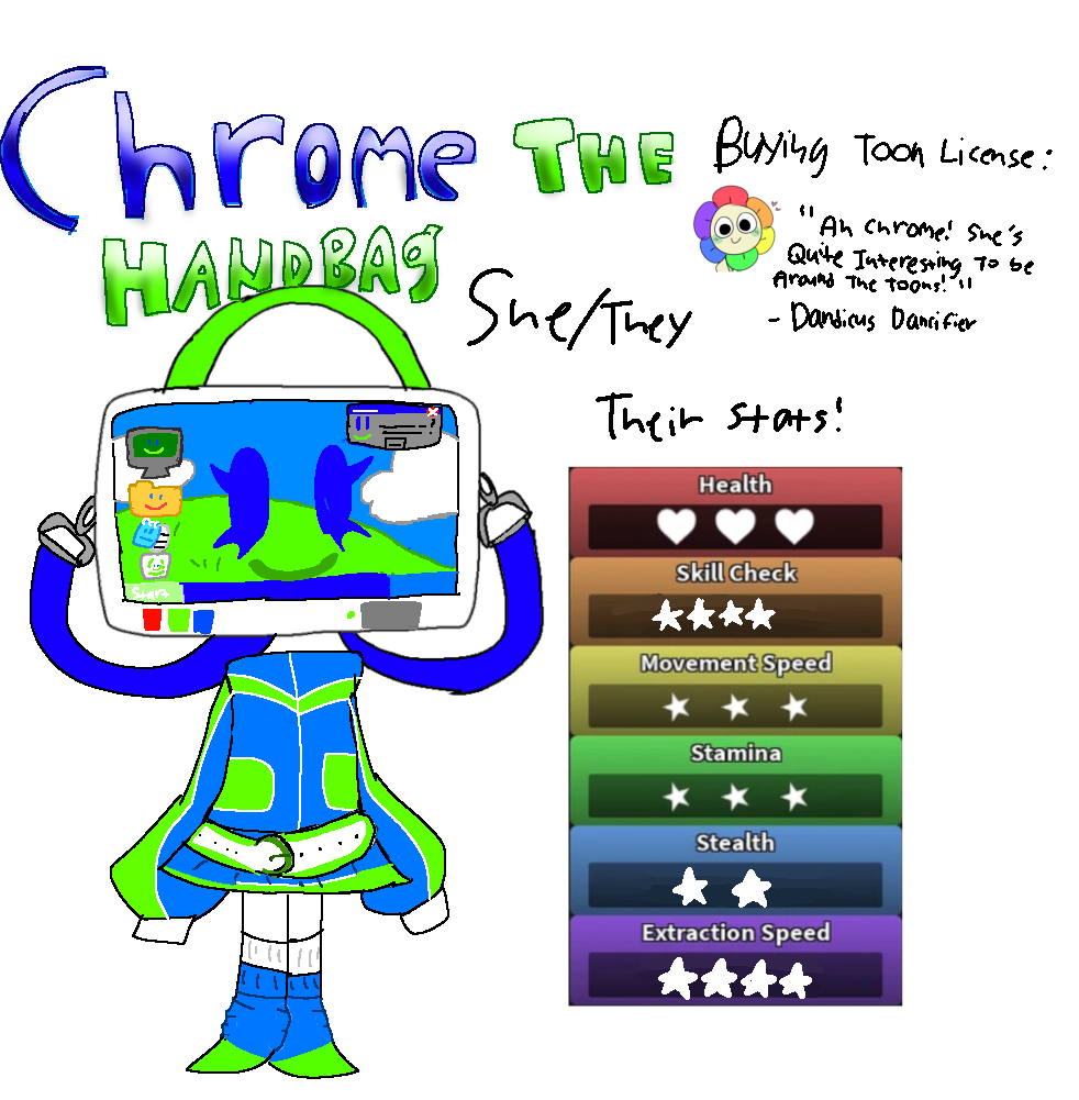 Chrome The Handbag! (Dandy's World OC) - ibisPaint