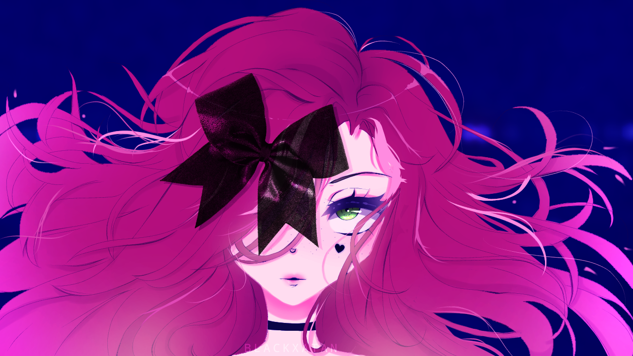 black ribbon. - ibisPaint