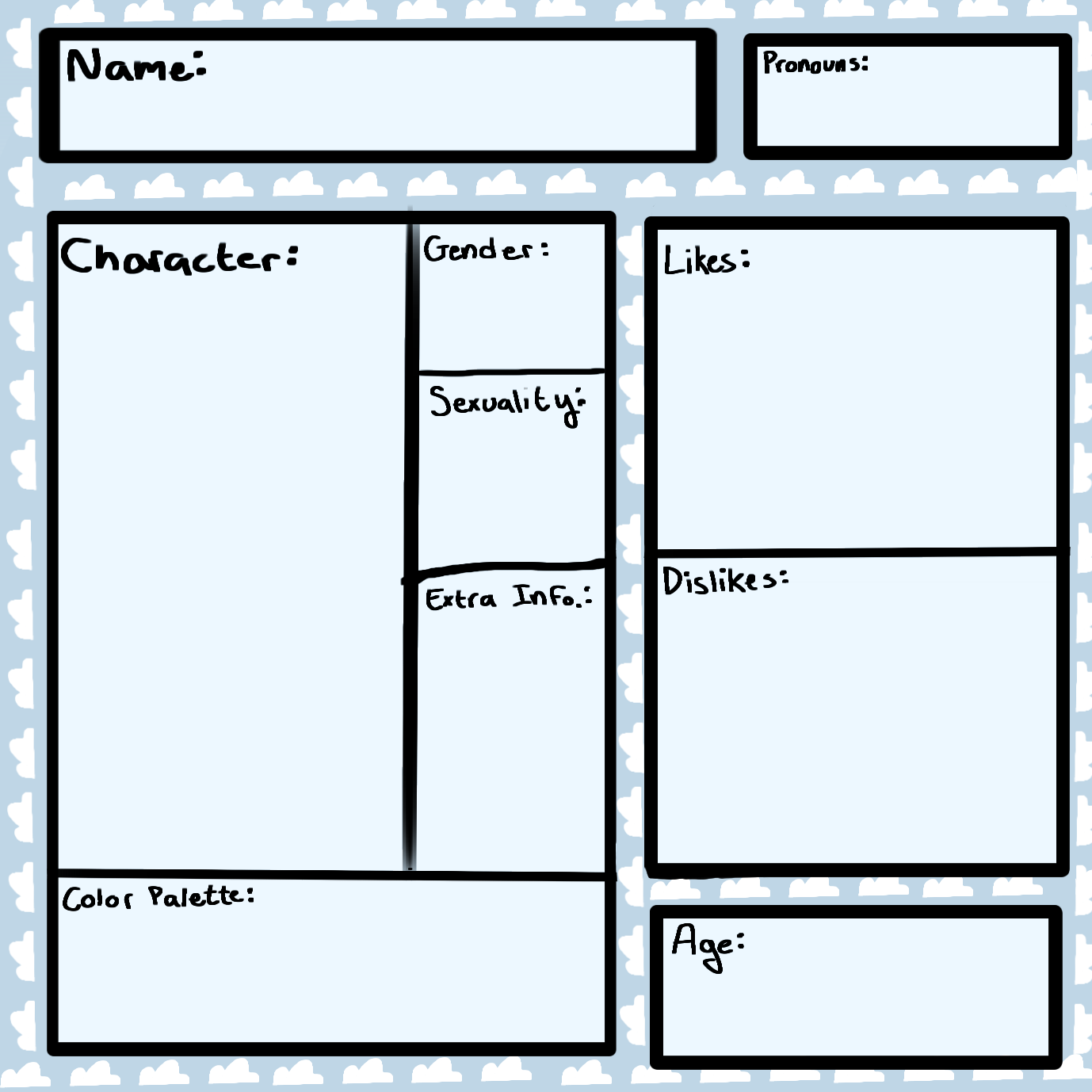character sheets for my upcoming comic - ibisPaint
