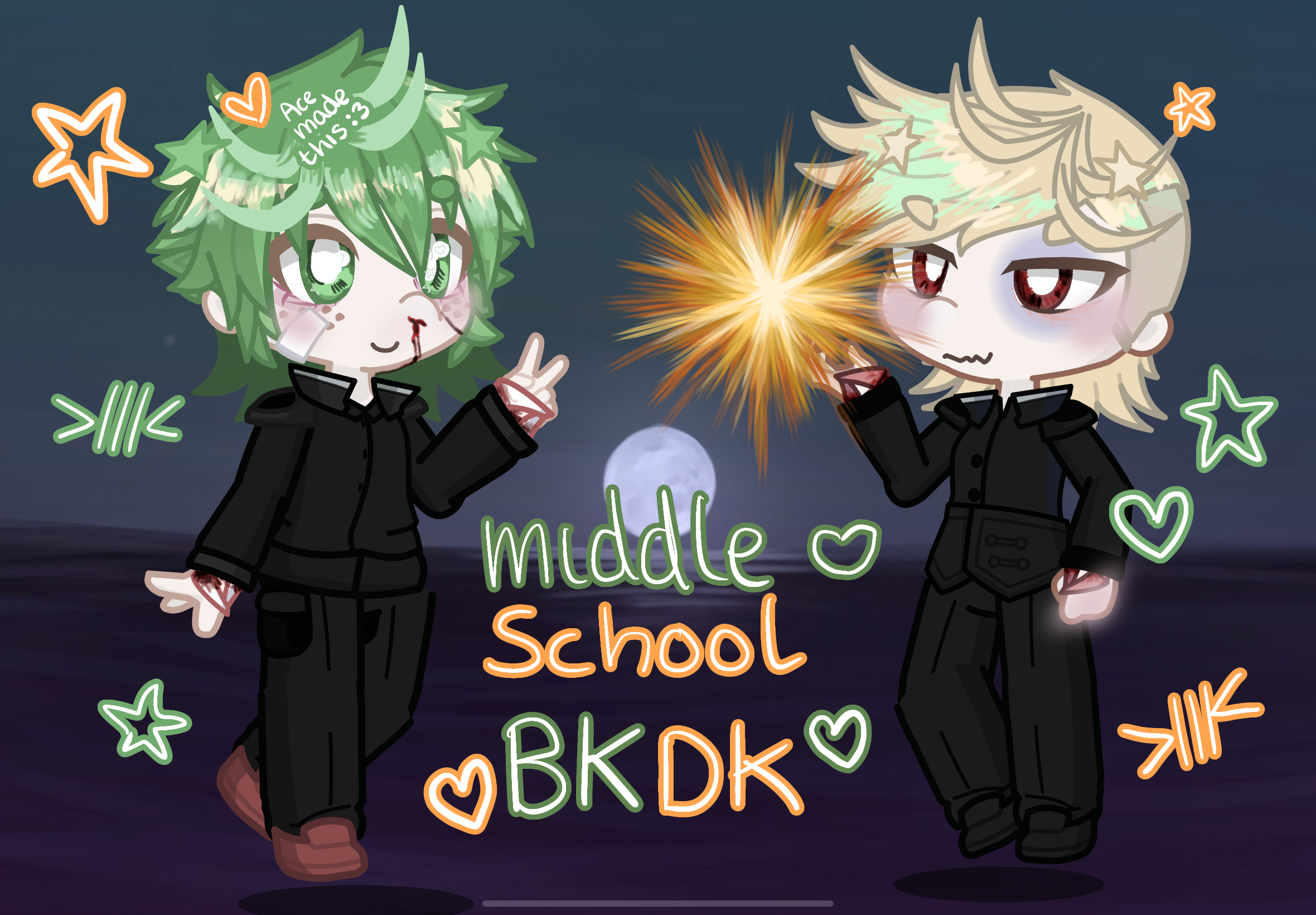 middle school bkdk gacha edit - ibisPaint