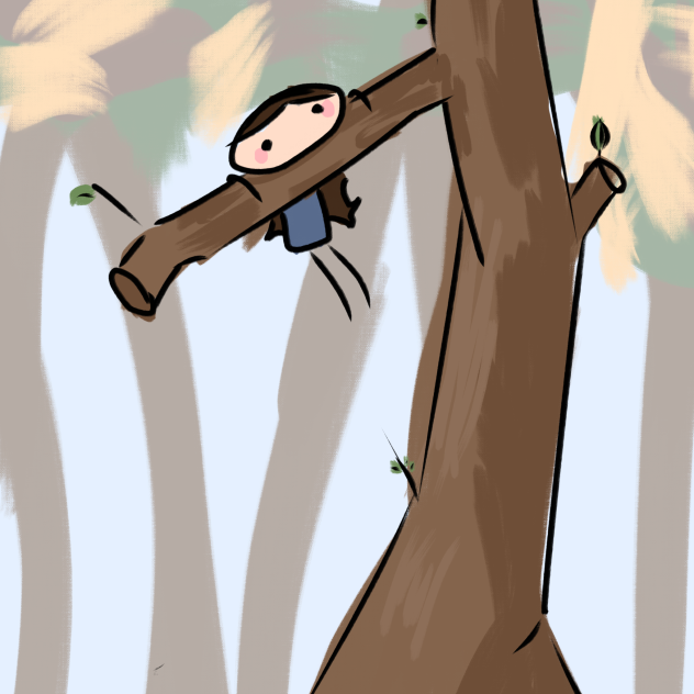 Me falling out of a tree - ibisPaint