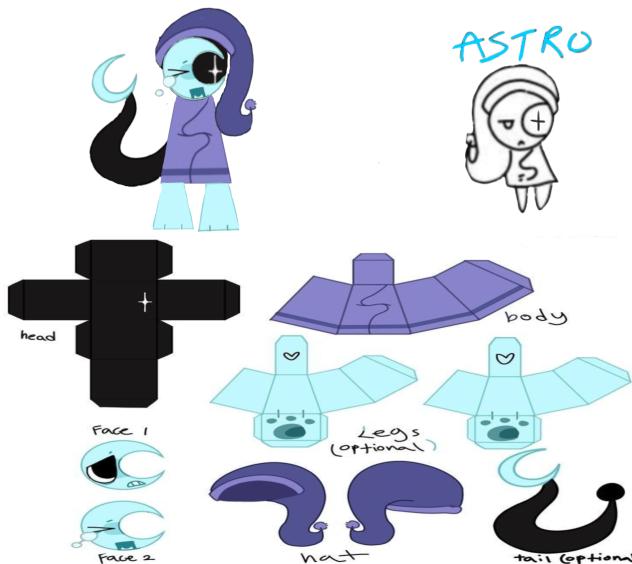 2d papercraft astro from dandys world - ibisPaint