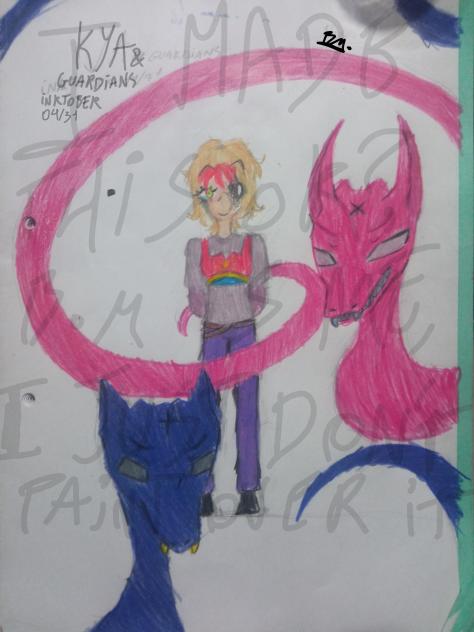 Inktober 4 Kya & guardians RESUBIDO - ibisPaint