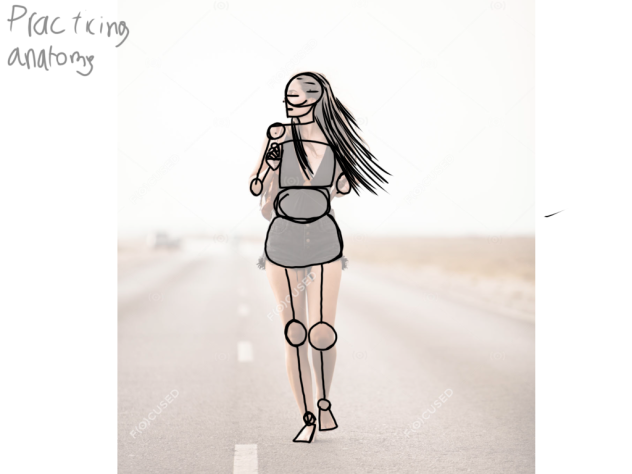 First time practicing anatomy! (Tracing) - ibisPaint