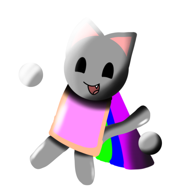 Nyan cat as a tower heroes character - ibisPaint