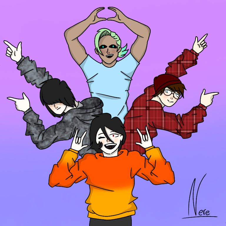 Niko, Nero, Niam y Matthew - ibisPaint