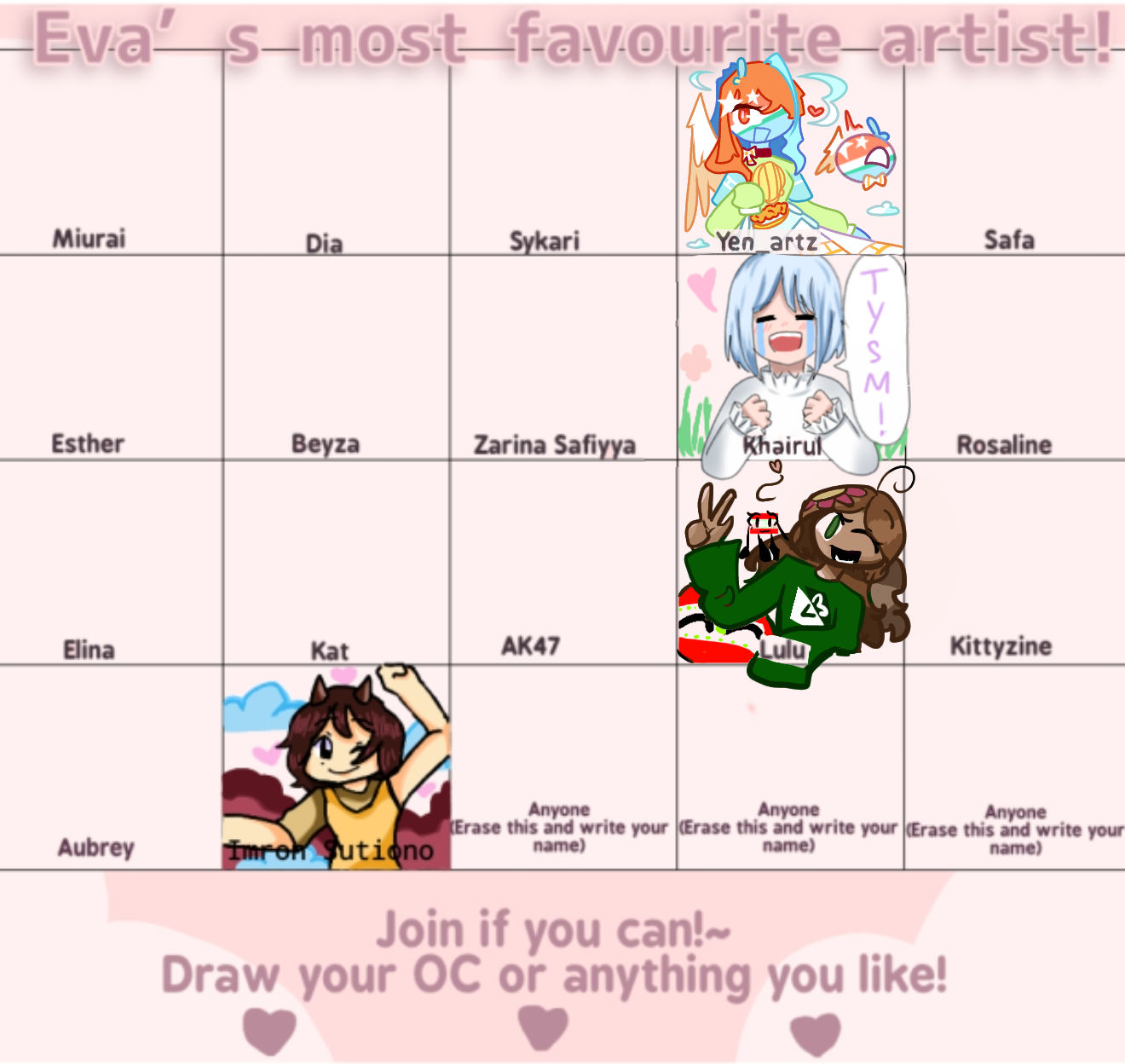 FAV ARTISTS FOR EVA - ibisPaint