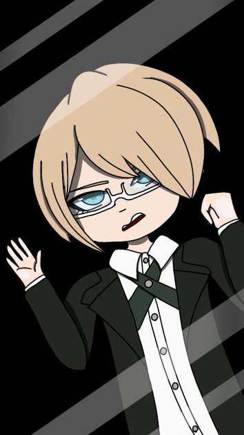 Byakuya Togami trapped behind glass - ibisPaint