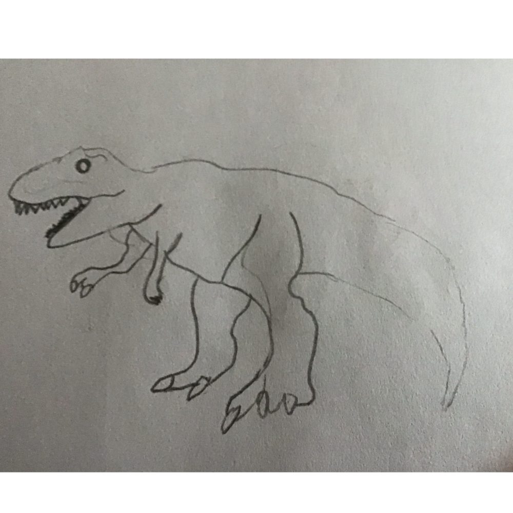 First ever Dino drawing IRL - ibisPaint