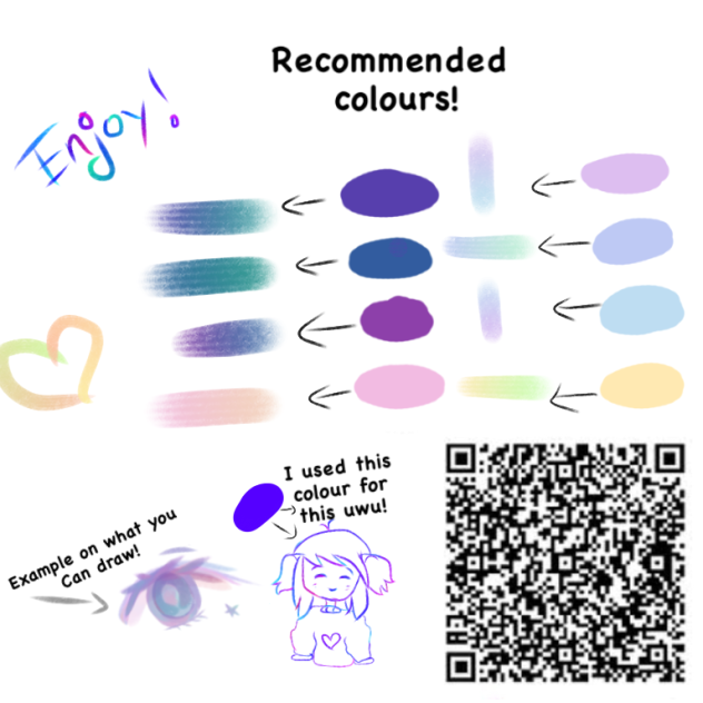 Colourful pen! QR code - ibisPaint