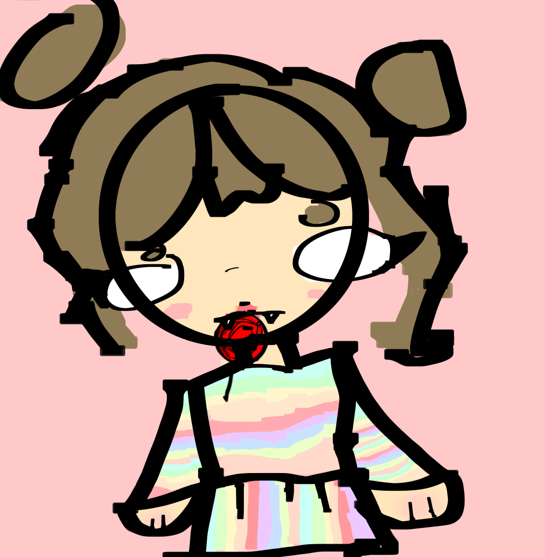 eats lolipop - ibisPaint
