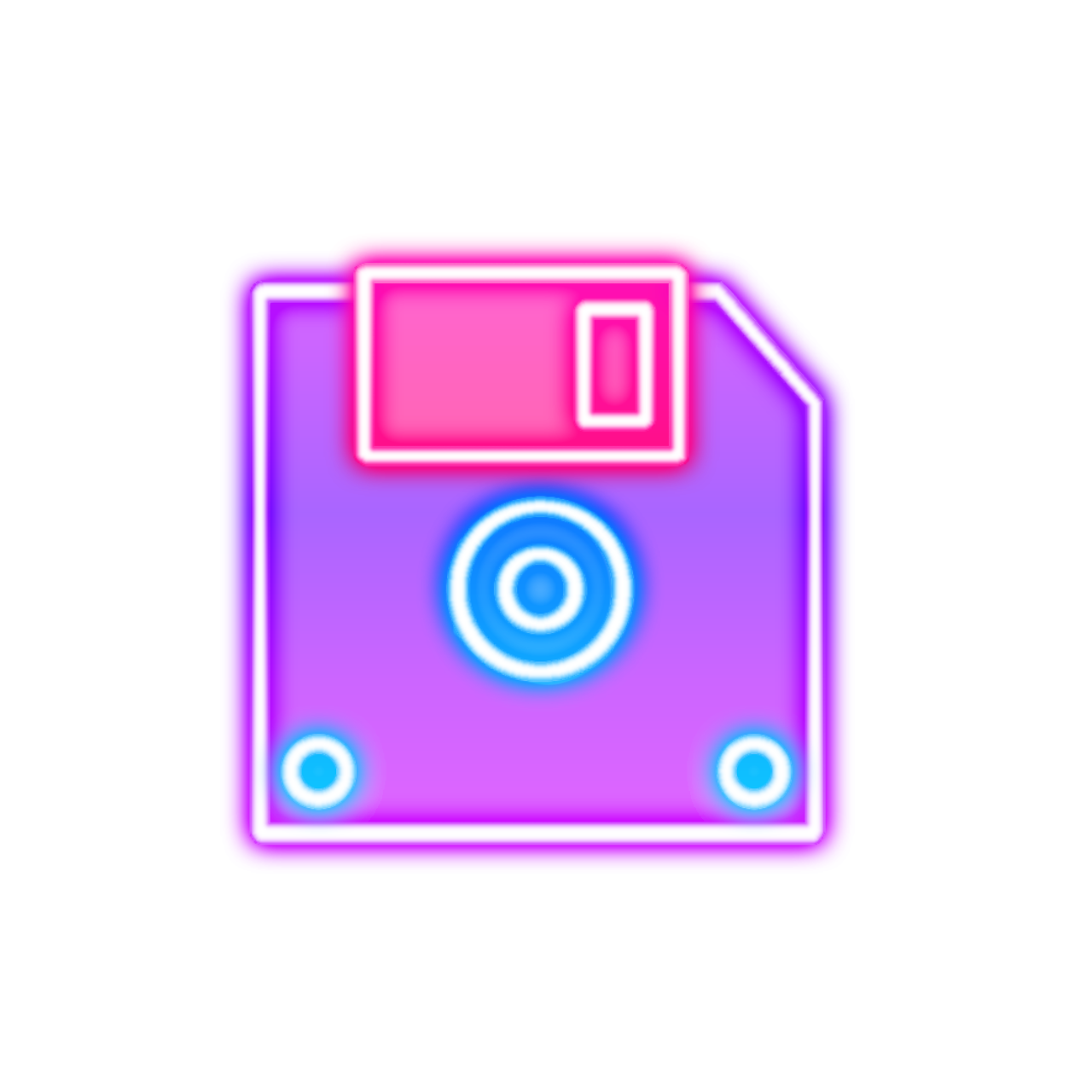 Floppy disk neon sign2 - ibisPaint