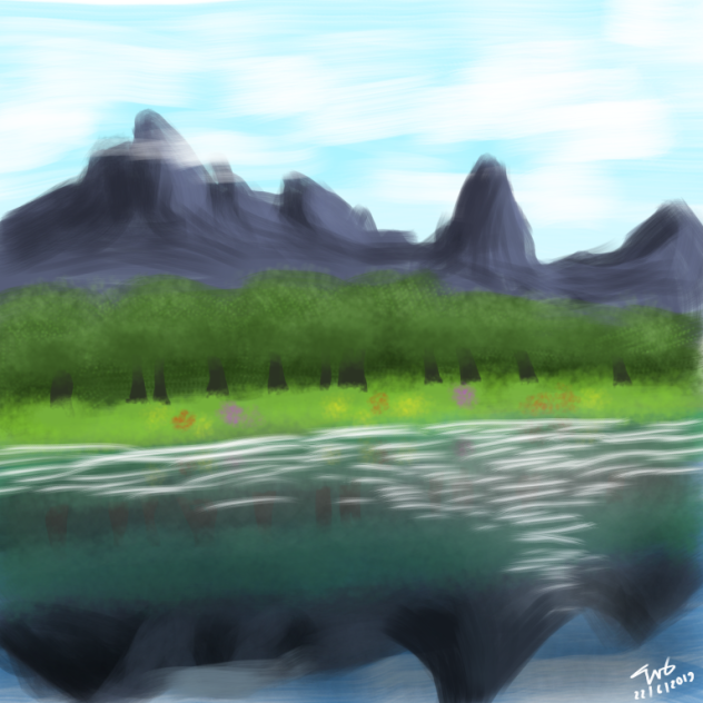Spring_landscape - ibisPaint