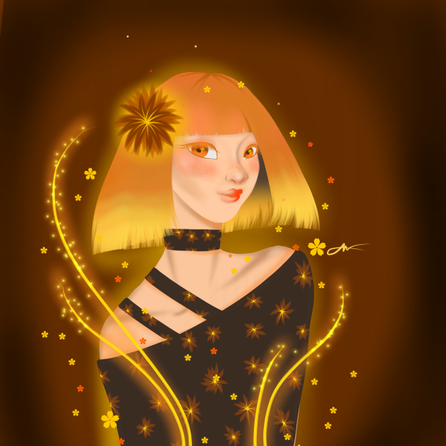fireflies lady - ibisPaint