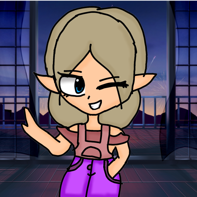 Lina on the Balcony - ibisPaint