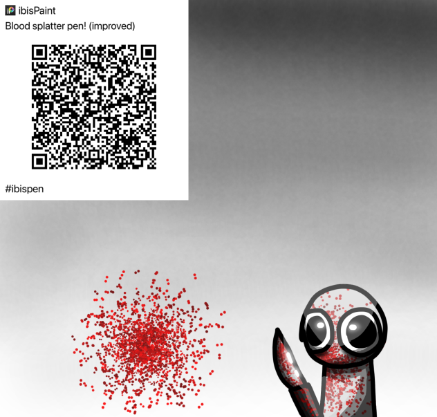 Blood splatter pen! (Improved) - ibisPaint