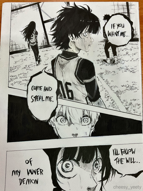 Editing my blue lock drawing - ibisPaint