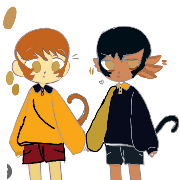 baby monkeys - ibisPaint