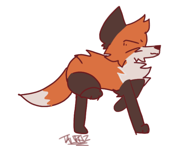 fox walking - ibisPaint