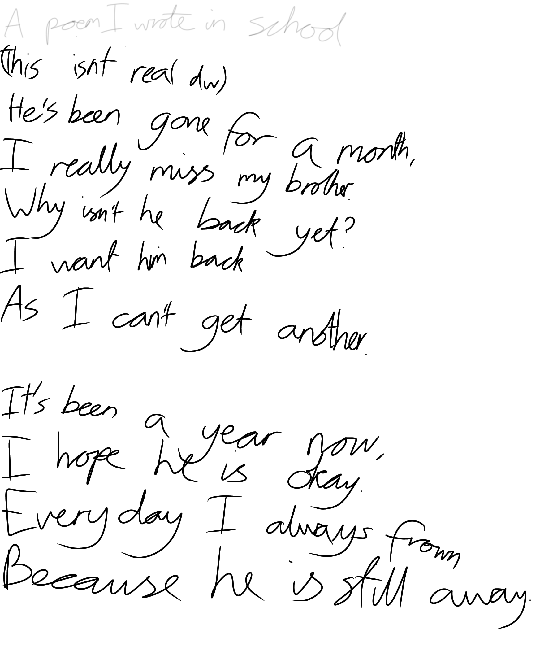 WW2 poem from school - ibisPaint