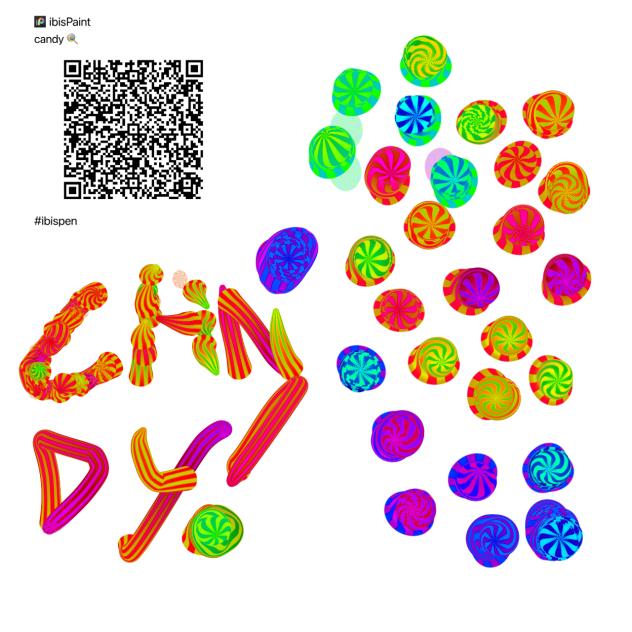 Weird candy brush - ibisPaint