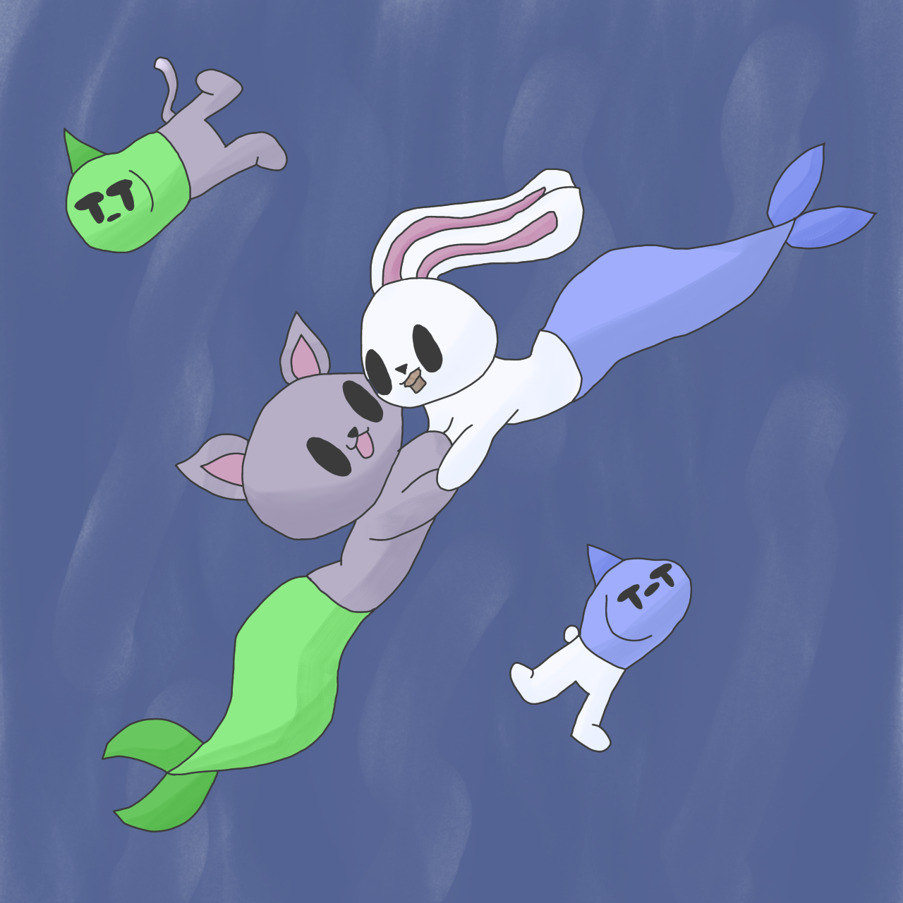 Mermaid animals - ibisPaint